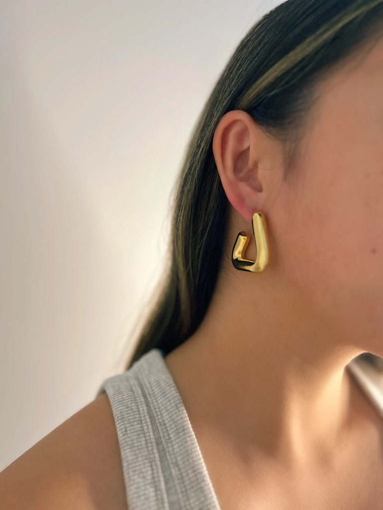 Ophelia Triangle Hoops – CharleyMadelyn